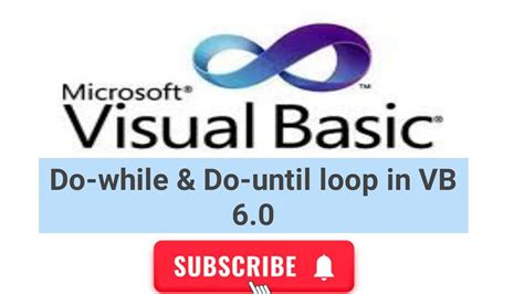 Bca Iv Sem Do While And Do Until Loop In Visual Basic Youtube