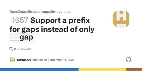 support a prefix for gaps instead of only ` gap` · issue 657