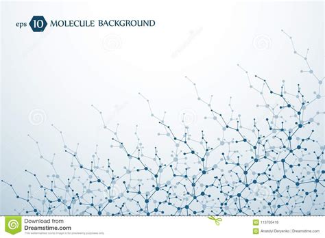 Molecule Structure With Particles Scientific Medical Research Science And Technology Backgroud