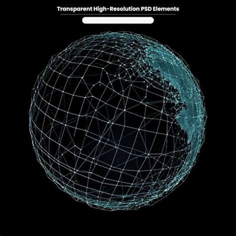 Premium Psd World Map Point Line Composition Representing The Global