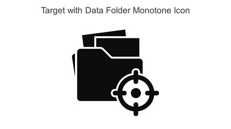 Target With Data Folder Monotone Icon In Powerpoint Pptx Png And Editable Eps Format PPT