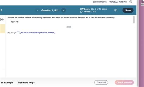 Solved Assume The Random Variable X Is Normally Distributed Chegg