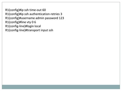 Configuring Ssh On Switch PPTX