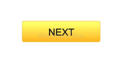 Next Web Interface Button Orange Color Internet Site Design Online Program Stock Illustration