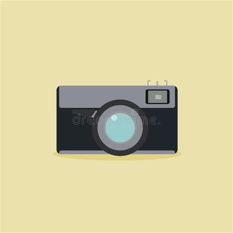 Vintage Analogue Camera Flat Design Vector Illustration Analog Camera Design Stock Vector
