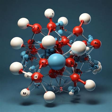 Moo3 Molecular Structure Illustration With Atoms Premium Ai Generated Image