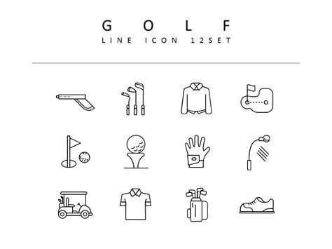 골프 벡터 아이콘 세트