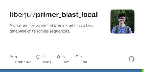 Github Liberjulprimerblastlocal A Program For Screening Primers