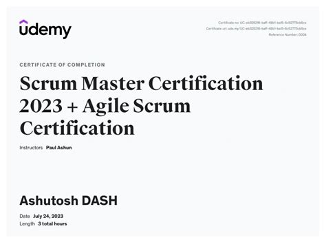 Scrummaster Agile Certification Continuouslearning Projectmanagement Ashutosh Dash