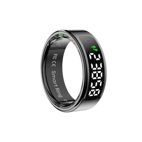 Colmi R12 Smart Ring With Display Screen And Touch Black Ring Size