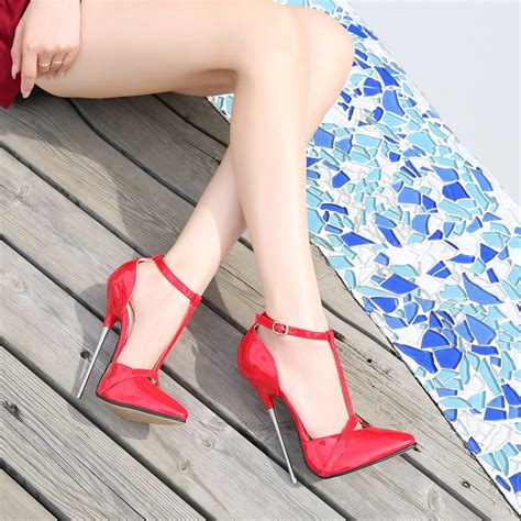 16厘米超高跟鞋尖头细跟性感夜店恨天高情趣大码浅口单鞋女鞋床上虎窝淘