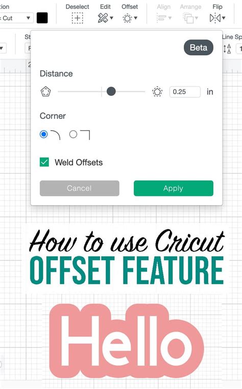 Cricut Design Space Offset Feature Cricut Tutorials How To Use Cricut Cricut Design