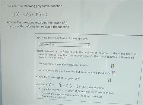 solved consider the following polynomial function