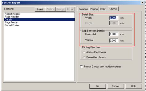 C How To Design A Format With Multiple Column Report Stack Overflow