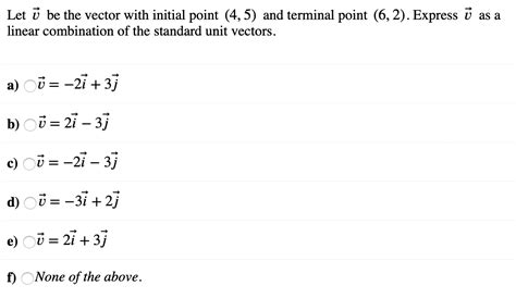 solved let ū be the vector with initial point 4 5 and