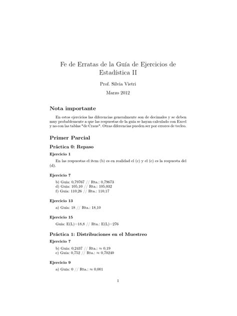 Fe De Erratas Descargar Gratis Pdf Estimador Método Científico