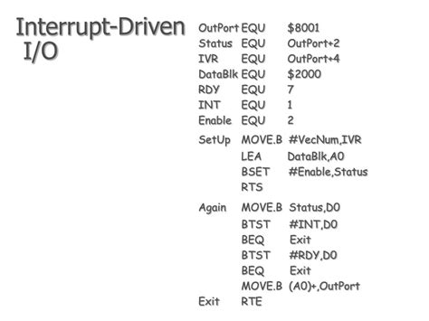Ppt Chapters 9 And 10 Peripheral Programming And Exceptions And