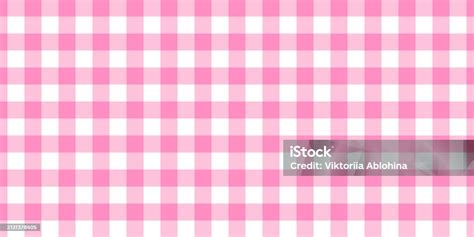 핑크와 화이트의 체크무늬 귀여운 깅엄 또는 비시 배경 식탁보 냅킨 피크닉 격자 무늬 수건 아기 소녀 담요 평면도 패브릭 플란넬 리넨 또는 코튼 프린트 0명에 대한 스톡 벡터