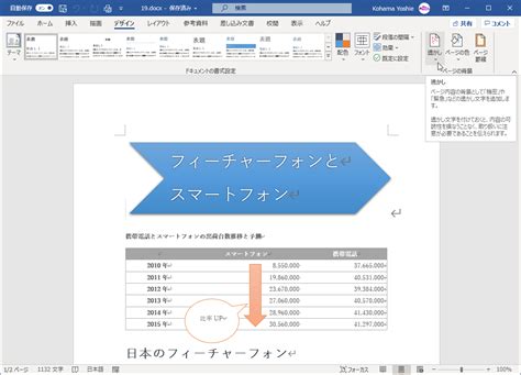 Word 2019：透かし文字を追加するには
