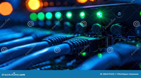 lan cables ethernet network cables data connection in hub plug