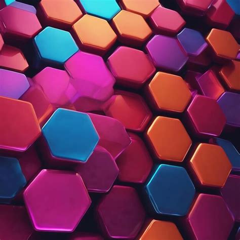premium ai image 3d rendering hexagonal background depth of field