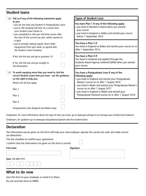 Hmrc New Employee Starter Declaration Form
