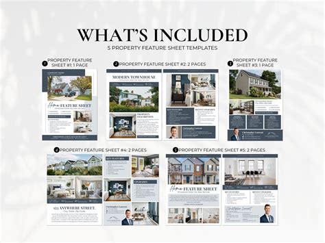 Real Estate Property Feature Sheet Bundle Realty Feature Sheet