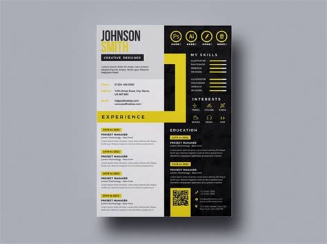 Free Multicolor Resume Template Free Cv Free Resume Free Cv Template