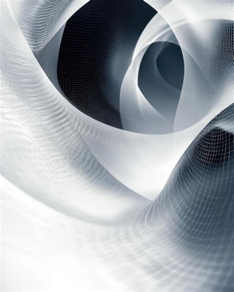 Abstract White Black Wave Pattern Modern Digital Design Premium Ai Generated Image