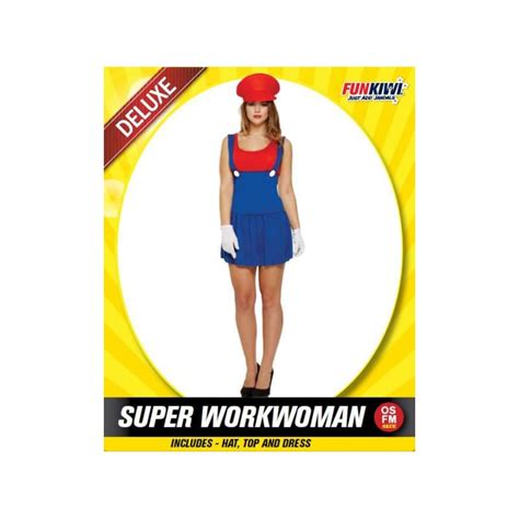 Costume Adult Mario Super Workwoman Party Time Online