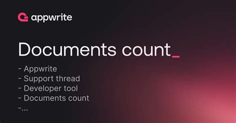 Documents Count Threads Appwrite