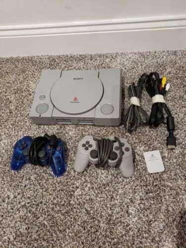 Sony Playstation 1 Console Scph 7001 With 2 Controllers Memorycard Cords Works Eurafan