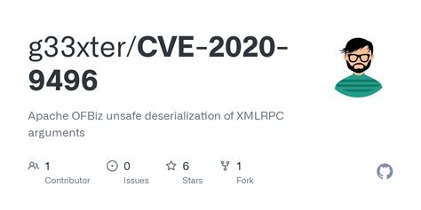 github g33xter cve 2020 9496 apache ofbiz unsafe deserialization of