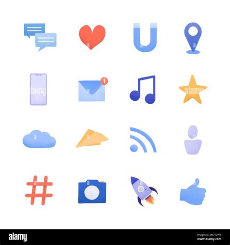 Social Media Icon Set Vector Stock Vector Image And Art Alamy