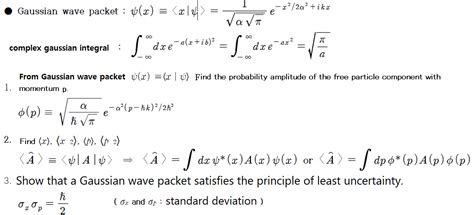 Solved Gaussian Wave Packet X