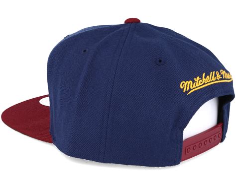 Cleveland Cavaliers Cursive Script Logo Navy Snapback Mitchell And Ness Caps