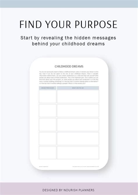 Find Your Life Purpose Printable Worksheet Artofit
