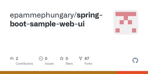 GitHub Epammephungary Spring Boot Sample Web Ui