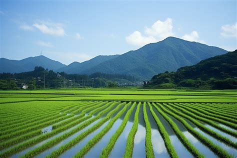 산과 강이 있는 푸른 논 논 경계 고화질 사진 사진 하늘 배경 일러스트 및 사진 무료 다운로드 Pngtree