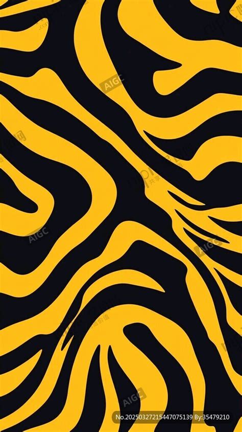 Ai创作图黄黑 斑马纹 图案 线条 动感 时尚 装饰 纹理 抽象 艺术 设计 背景 视 潮流 元素 昵图网
