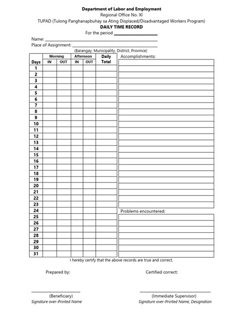 Dtr Template For Direct Admin Ml Only Pdf