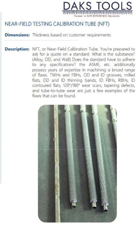Near Field Testing Calibration Tube Nft At Rs 2000 In Chennai Id