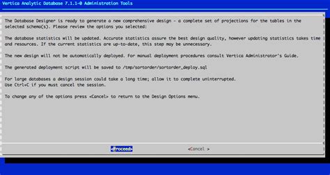 Using Database Designer To Build Projections With Optimal Sort Order In