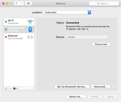 Using Bluetooth Tethering