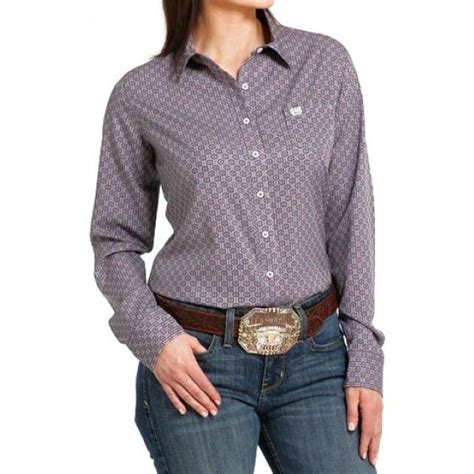 Cinch Womens Shirt Long Sleeve Arena Flex Weis Western Wear