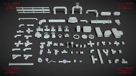 工业管道 80根化工厂glbgltf模型3d模型下载 Glb下载网 Glbgltf模型与格式资源免费下载，支持在线浏览与转换