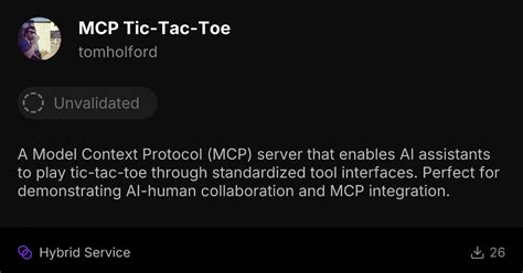 Mcp Tic Tac Toe Mcp Servers · Lobehub