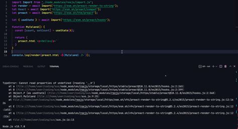 Typeerror Cannot Read Properties Of Undefined Reading H · Issue 3725 · Preactjspreact