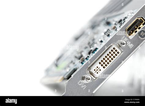 Computer Graphics Card Focus On The DVI Output Connector Stock Photo Alamy