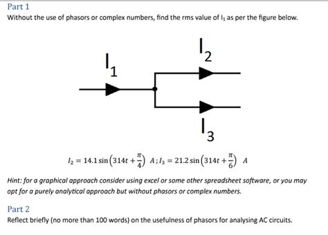 solved part 1 without the use of phasors or complex numbers